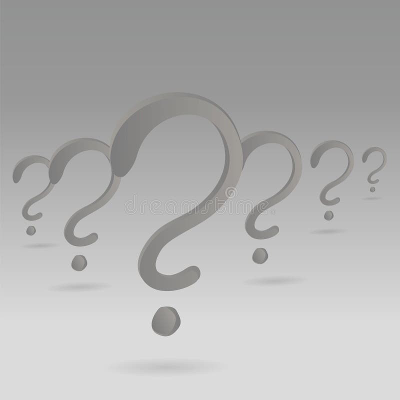 Question Signs Colorful Vector Illustration, Problem and Priority ...