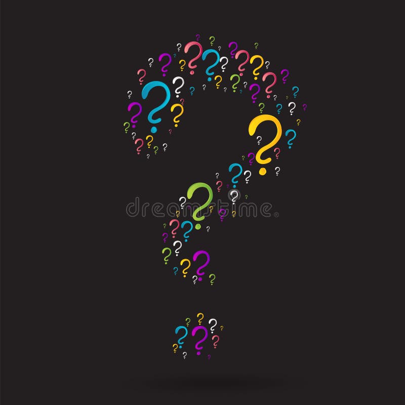 Question Signs Colorful Vector Illustration, Problem and Priority ...
