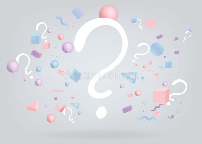 Question Signs Colorful Vector Illustration, Problem and Priority ...