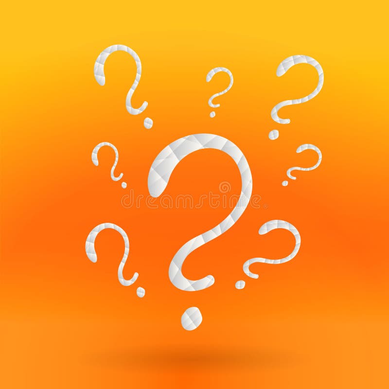 Question Signs Colorful Vector Illustration, Problem and Priority ...
