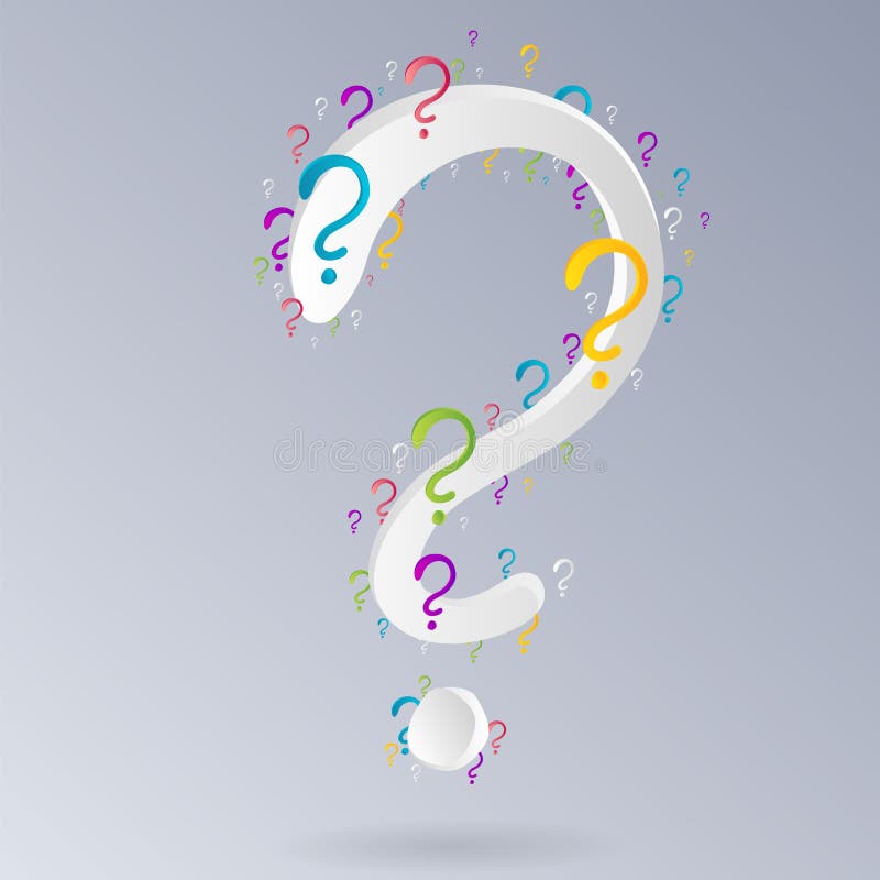 Question Signs Colorful Vector Illustration, Problem and Priority ...