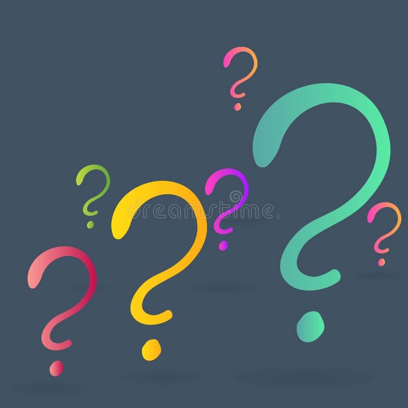 Question Signs Colorful Vector Illustration Stock Vector - Illustration ...