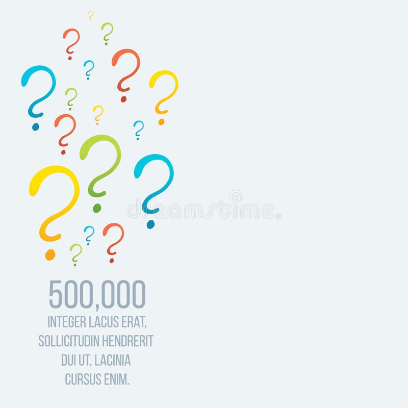 Question Signs Colorful Vector Illustration Stock Vector - Illustration ...