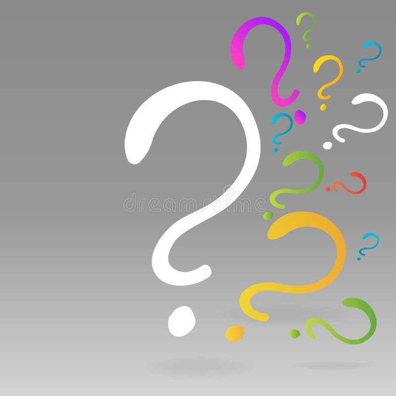 Question Signs Colorful Vector Illustration Stock Vector - Illustration ...