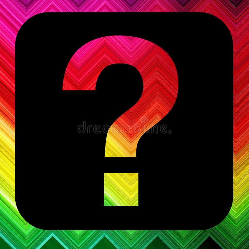 Question Spectrum Wave Glowing Stock Illustration - Illustration of ...