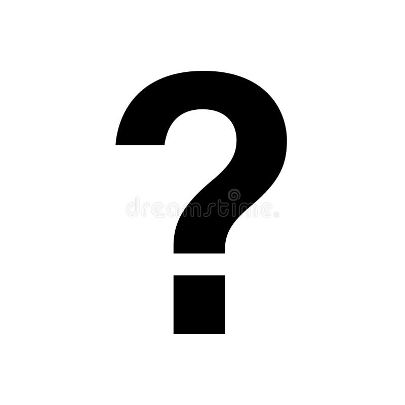 Question Symbol Flat Black Line Icon, Vector Illustration Stock Vector ...