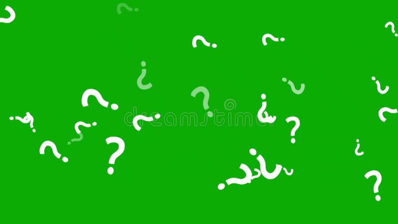 Red Question Symbols Motion Graphics with Green Screen Background Stock ...