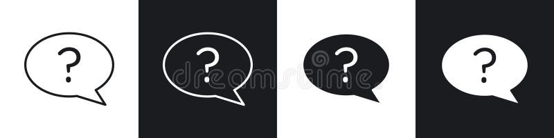 Question vecor icon set stock vector. Illustration of inquiry - 340623039