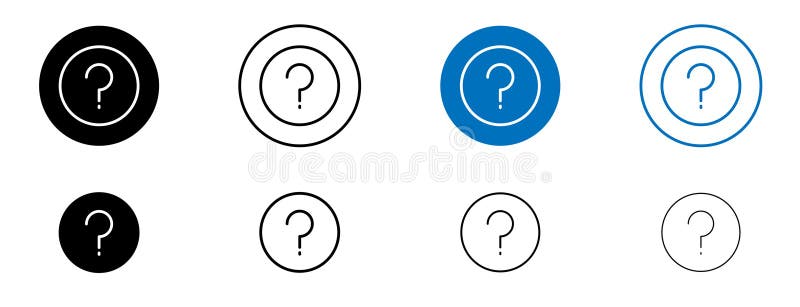 Question vecor icon set stock vector. Illustration of mark - 340390682