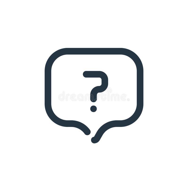 Question Vector Icon Isolated on White Background. Outline, Thin Line ...