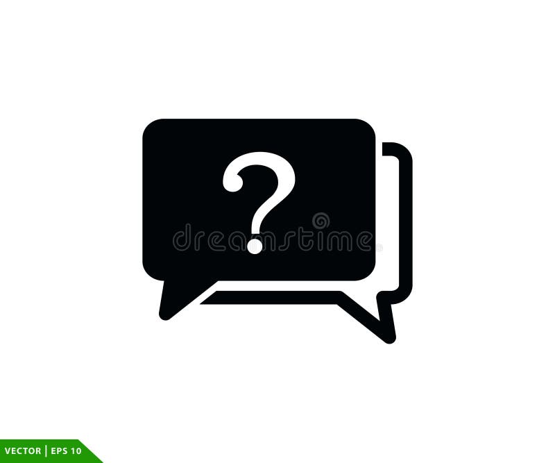 Question Vector Logo Design Template Stock Vector - Illustration of ...