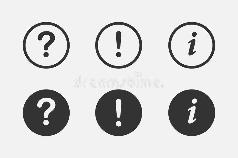 Question, Warning Vector Icons for Web and Mobile App.information Sign ...