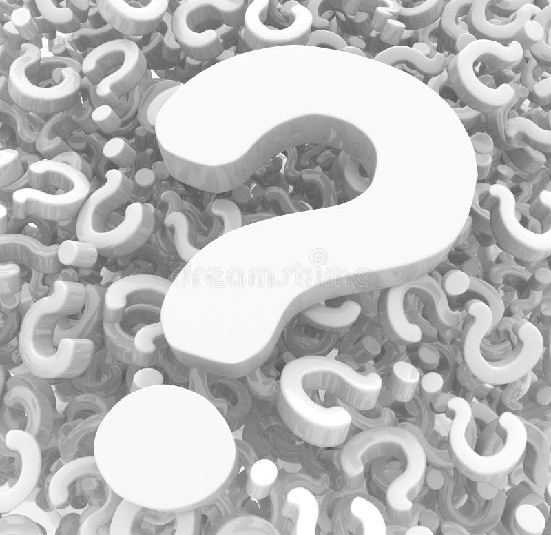 Question White stock illustration. Illustration of doubt - 68483925