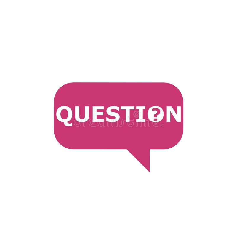 Question Word Icon Isolated on White Background Stock Vector ...