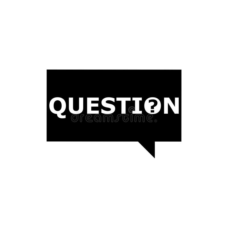 Question Word Icon Isolated on White Background Stock Vector ...