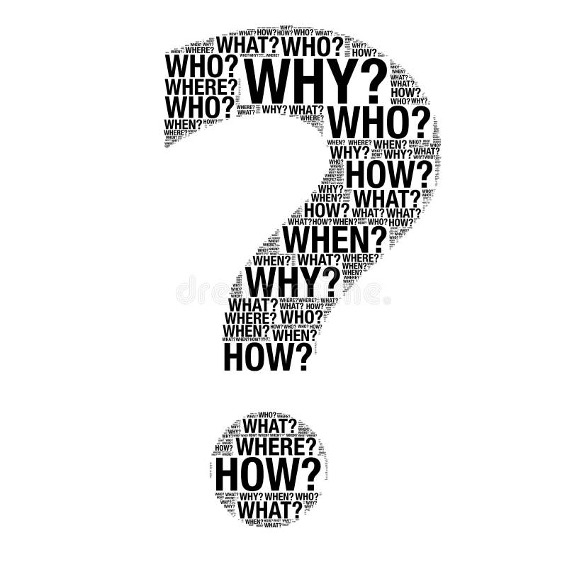 Question Words Drawing As Question Mark Stock Illustration ...