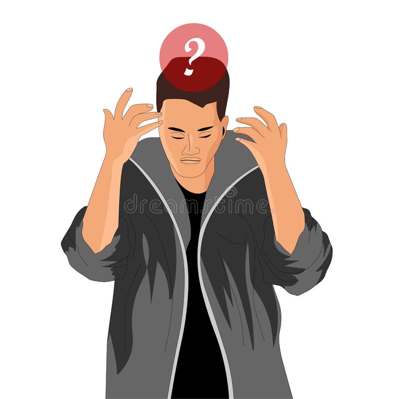 A question in your mind stock vector. Illustration of mark - 129415080