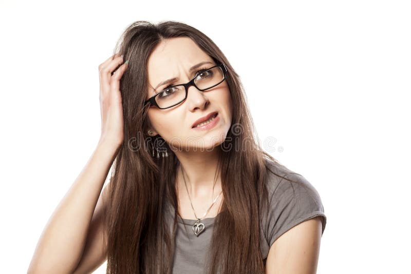 Questionable woman stock image. Image of decision, gesture - 62342105
