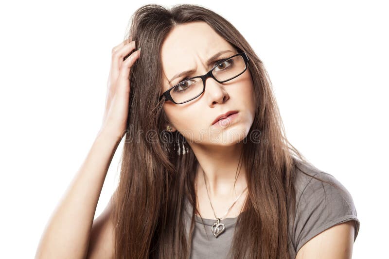 Questionable woman stock image. Image of decision, gesture - 62342105