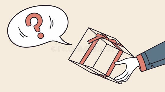 Questioning a Gift Package, Delivery Inquiry, Vector Design Generative ...
