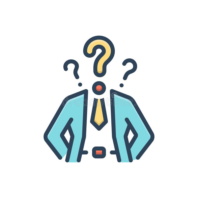 Color Illustration Icon for Questioning, Inquiry and Ask Stock Vector ...
