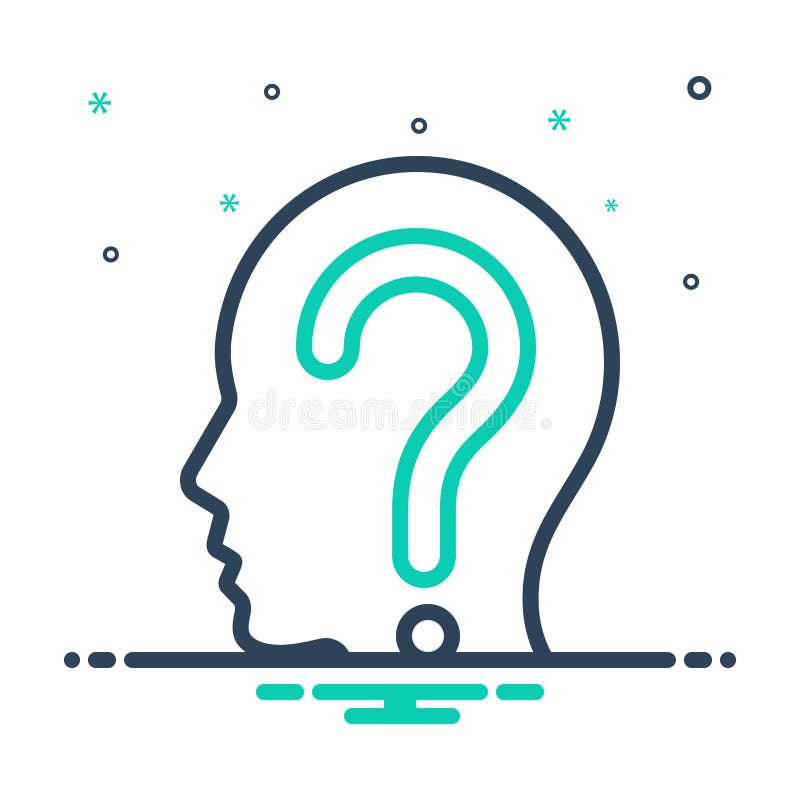 Mix Icon for Questioning, Inquiry and Doubt Stock Vector - Illustration ...