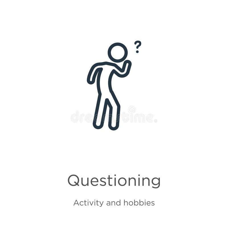 Questioning Icon on White Background. Simple Element Illustration from ...