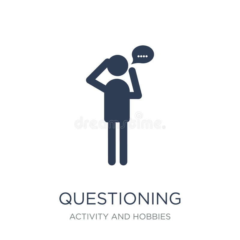 Questioning Icon in Trendy Design Style. Questioning Icon Isolated on ...