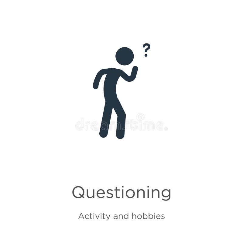 Questioning Icon Vector. Trendy Flat Questioning Icon from Activity and ...