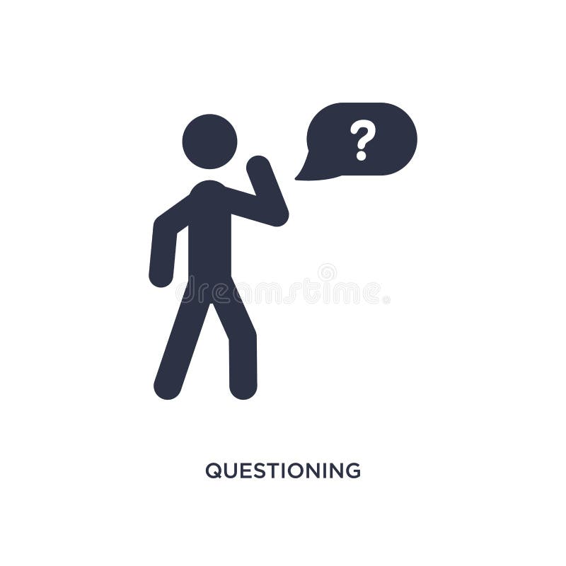 Questioning Icon. Trendy Questioning Logo Concept on White Background ...