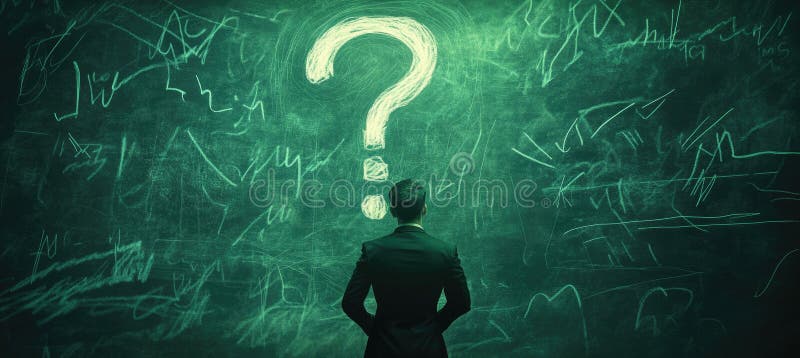 Facing the Unknown stock illustration. Illustration of individual ...