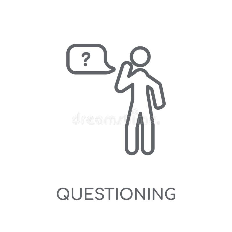 Questioning Linear Icon. Modern Outline Questioning Logo Concept Stock ...