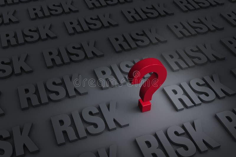 Questioning the Risk stock illustration. Illustration of caution - 44710067