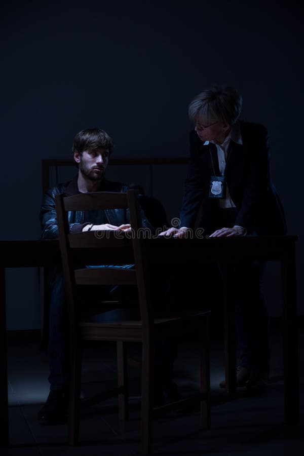 Questioning a Suspicious Man Stock Image - Image of questioning ...