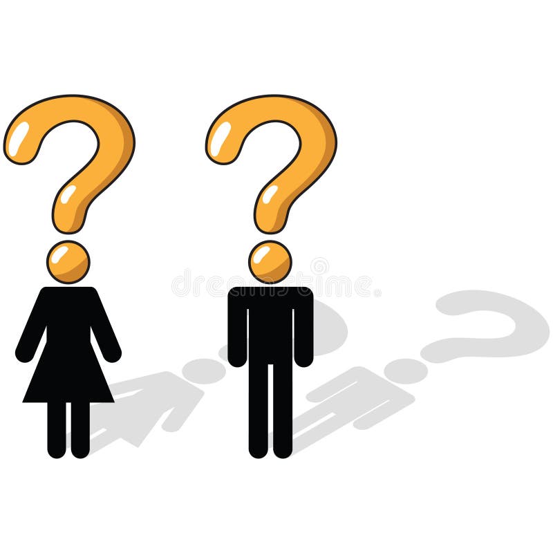 Questioning, Uncertainty, Unsure Stock Illustration - Illustration of ...