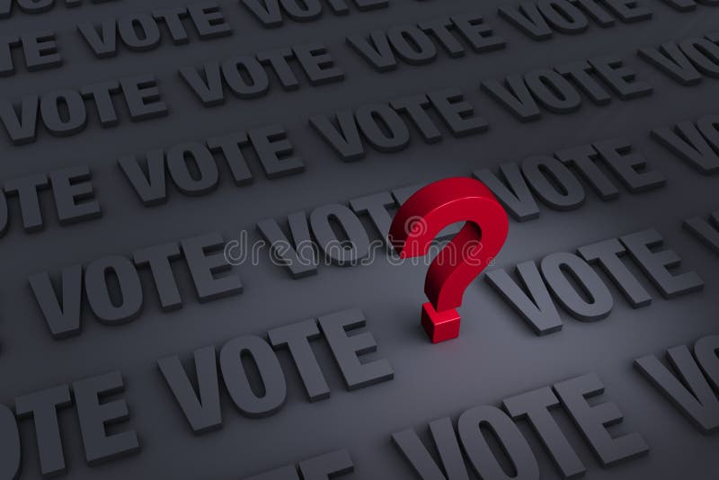 Questioning the Vote stock illustration. Illustration of question ...