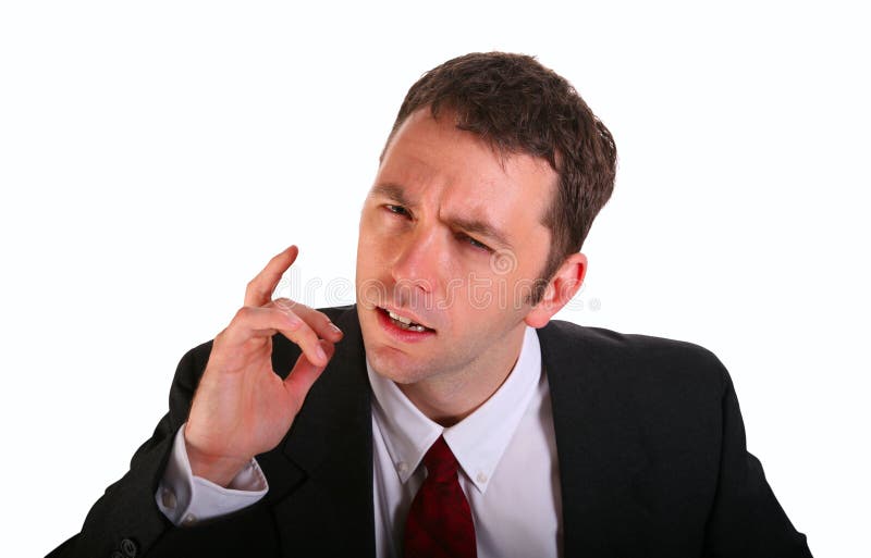 Questioning Young Professional Stock Image - Image of isolated, boss ...