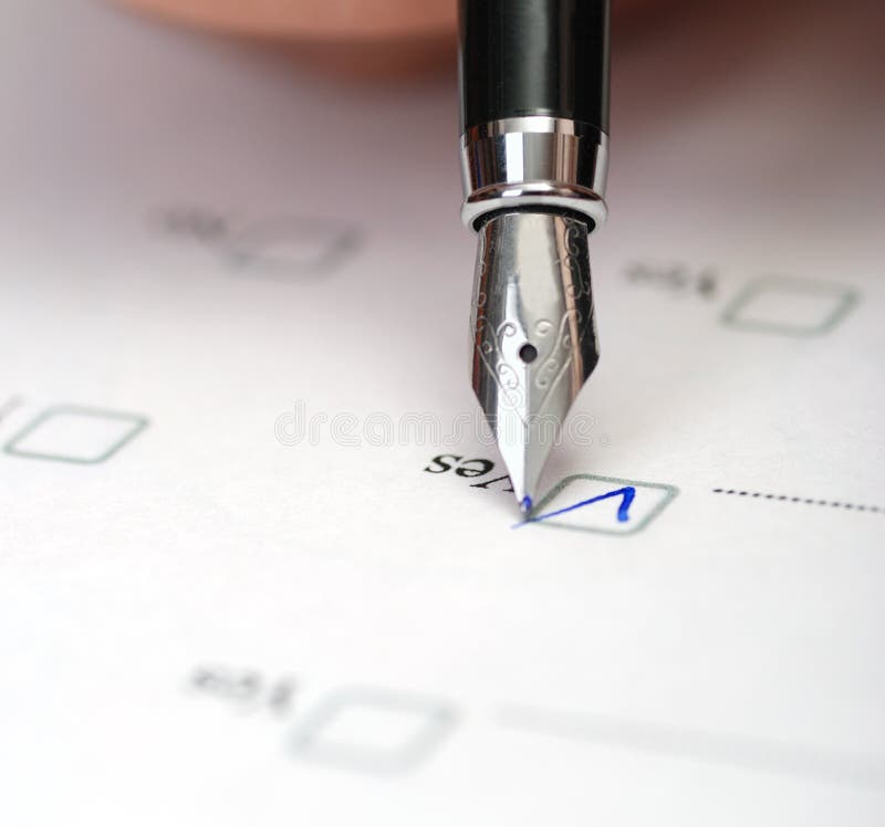 Checklist Questionnaire Quality of Service Stock Image - Image of ...