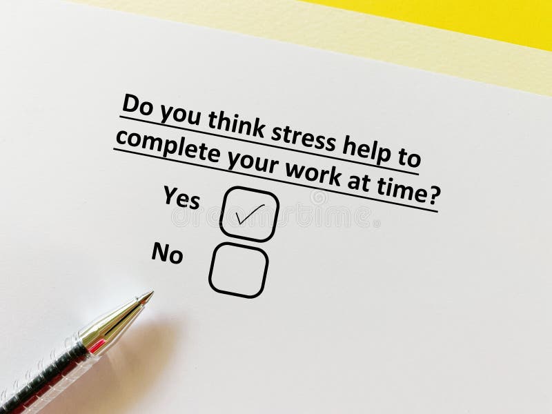 Questionnaire about Academic Performance Stock Image - Image of work ...