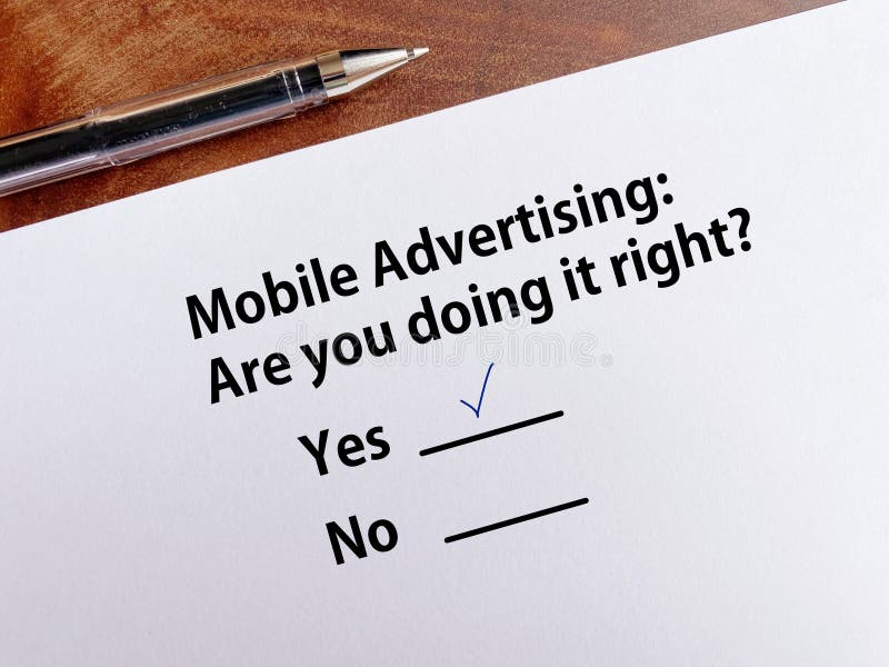 Questionnaire about Advertisement Stock Image - Image of awareness ...