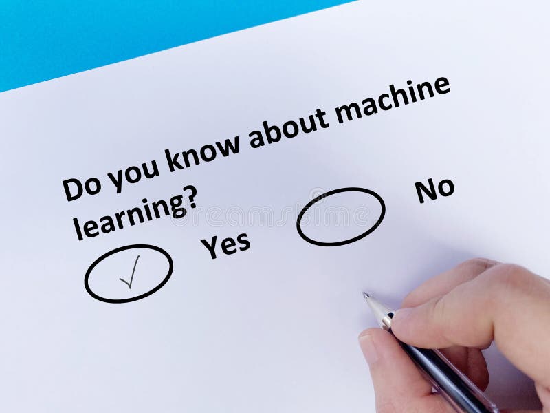 Questionnaire about Artificial Intelligence Stock Image - Image of ...
