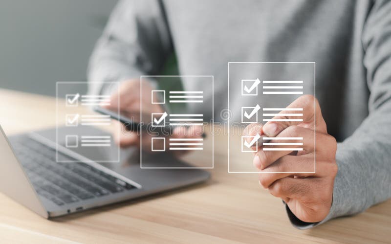 Questionnaire with Checkboxes. Stock Image - Image of evaluate, poll ...