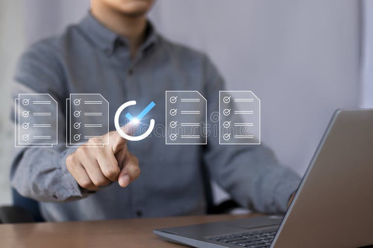 Questionnaire Checklist and Clipboard for Selecting Correct Answers in ...