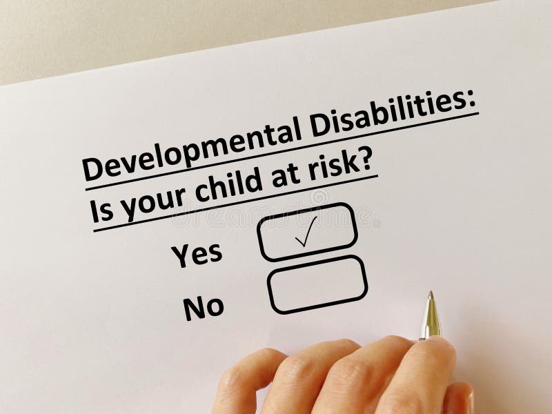 Questionnaire about Child Infection Stock Image - Image of disability ...