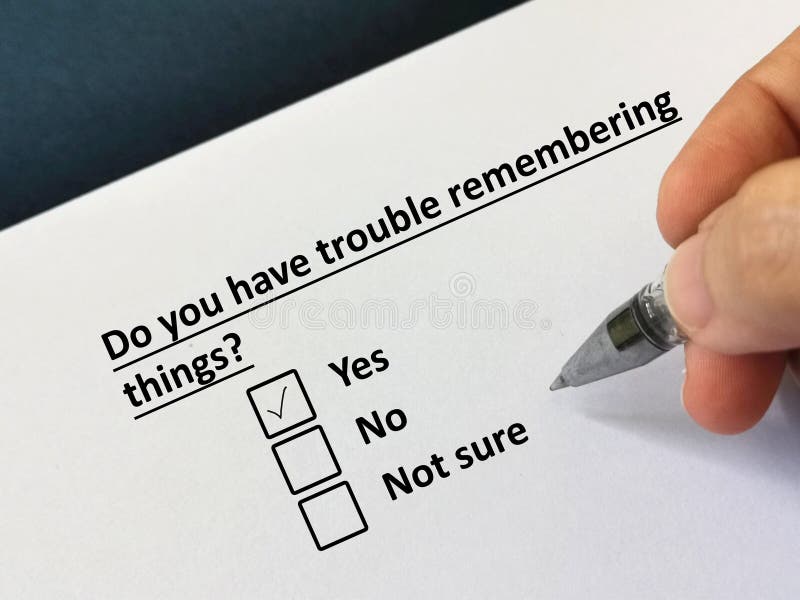 Questionnaire about Dementia Stock Image - Image of remember ...