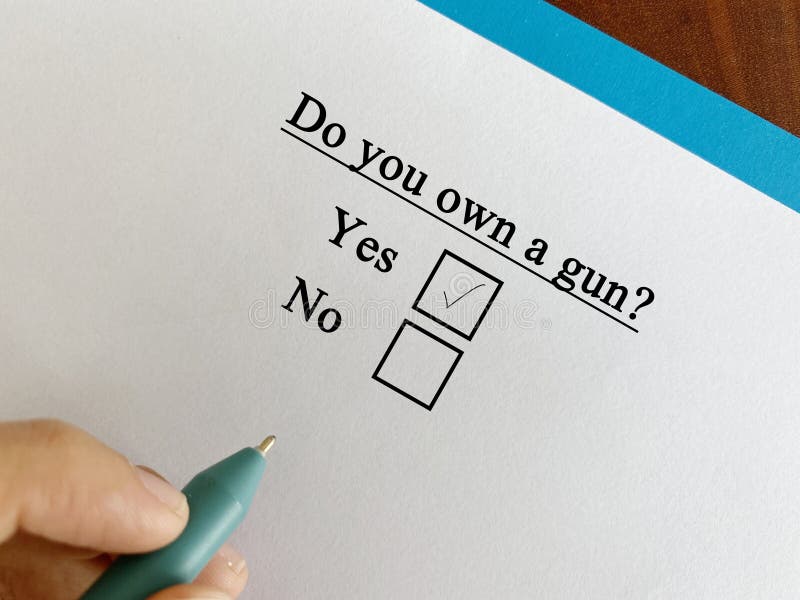 Questionnaire about Firearm Stock Image - Image of federal, violence ...