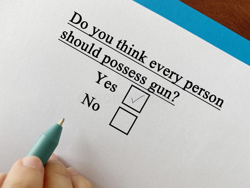 Questionnaire about Firearm Stock Photo - Image of care, republicans ...