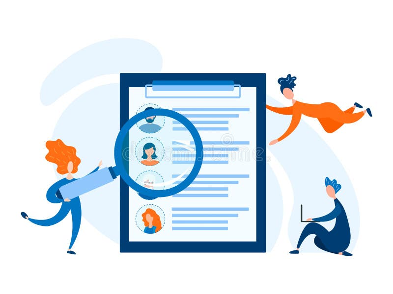 Questionnaire, Hiring, Interview, HR Service Stock Vector ...