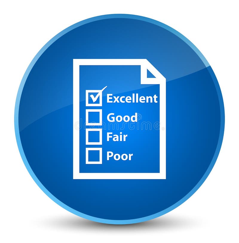 Questionnaire Icon Elegant Blue Round Button Stock Illustration ...