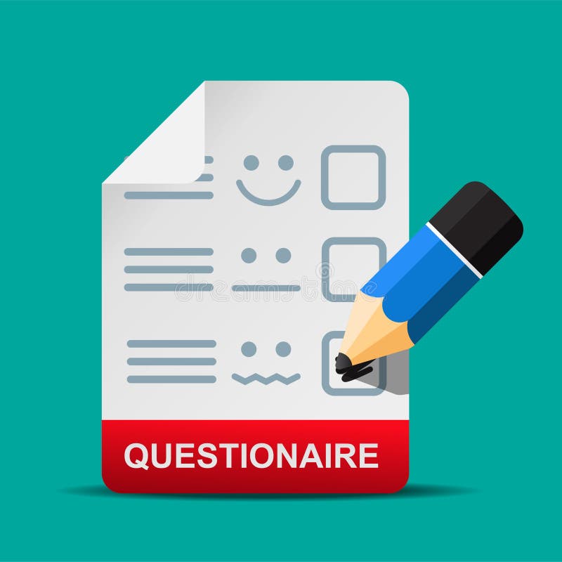 Questionnaire Icon Isolated on Background Stock Vector - Illustration ...